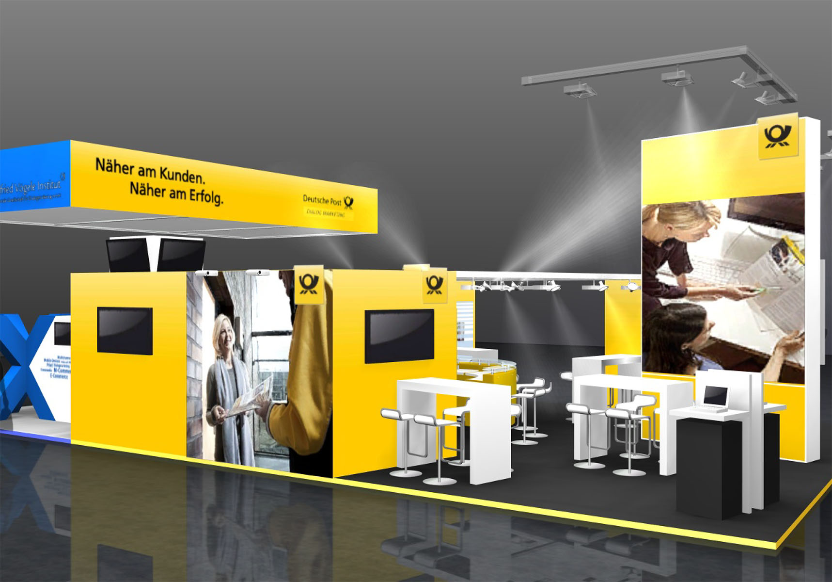 Deutsche Post - Messestandgestaltung | Blickfang Messebau GmbH