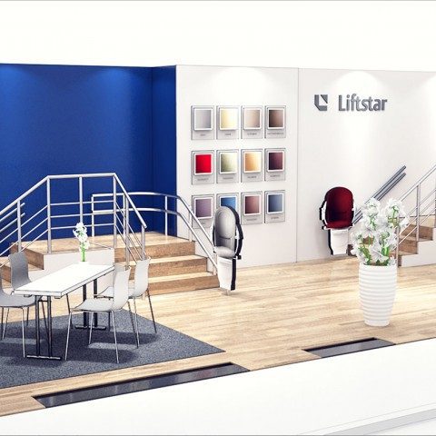 Liftstar Showroom Designkonzept von Blickfang Messebau GmbH